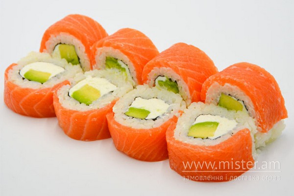 Рол "Філадельфія" з авокадо | Akita Sushi Кременчук. Меню, замовлення і ...